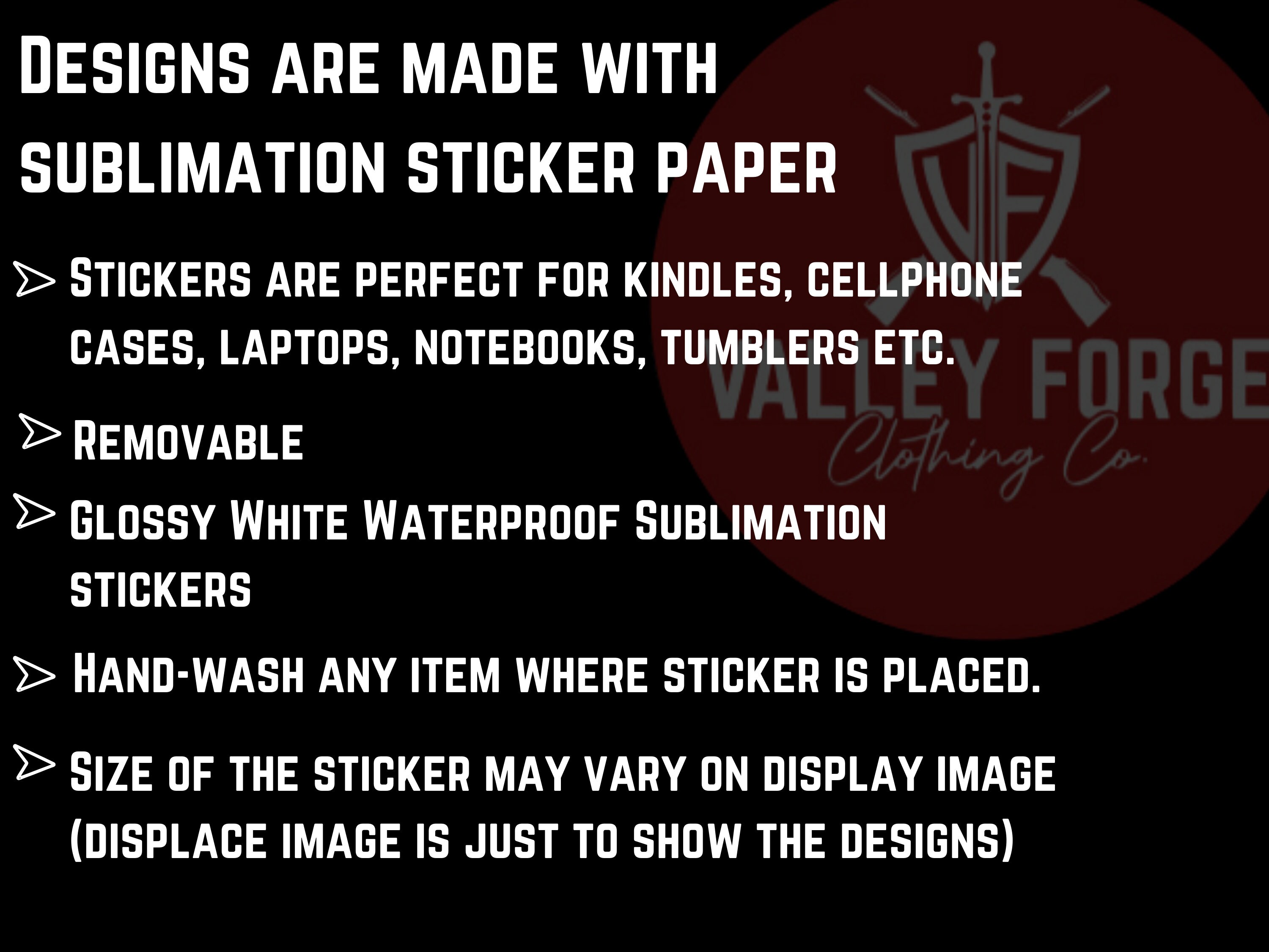 Handmade Quote Sublimation Sticker - Removable, and Glossy White ...