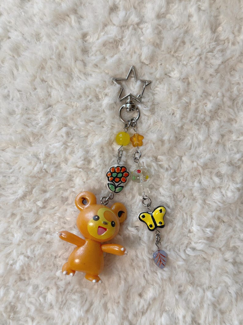 Kawaii Pokemon Bag Charm Orange (4.12) - Handmade Cute Character Bag ...