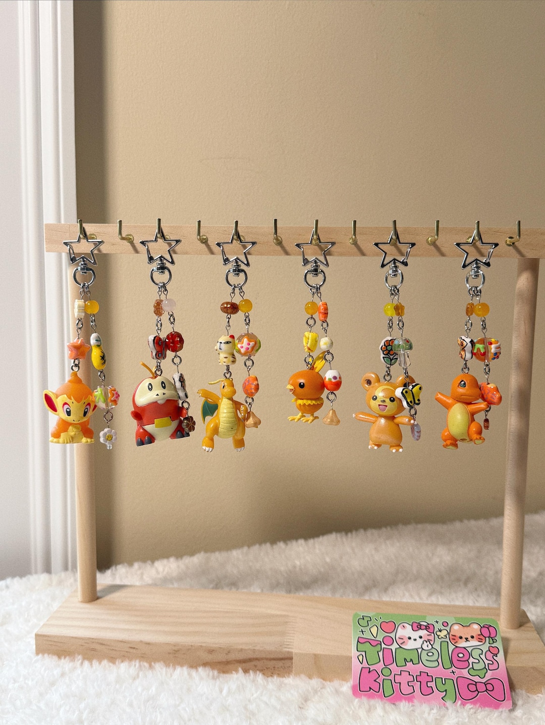 Kawaii Pokemon Bag Charm Orange (4.12) - Handmade Cute Character Bag ...