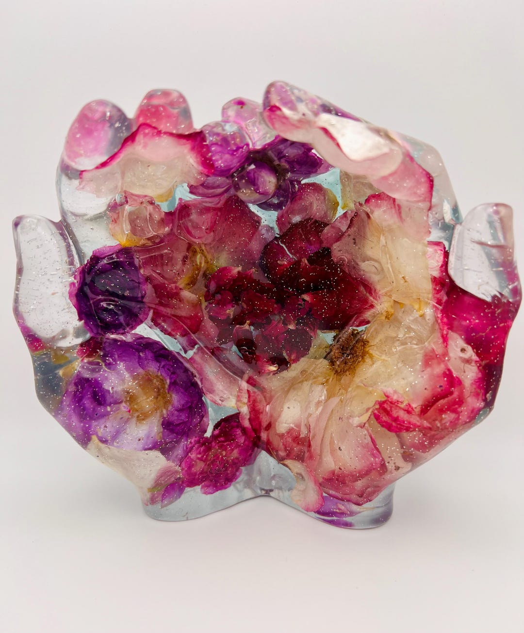 Custom Resin Art Nature Walk Handmade Botanical Resin Healing Hands ...