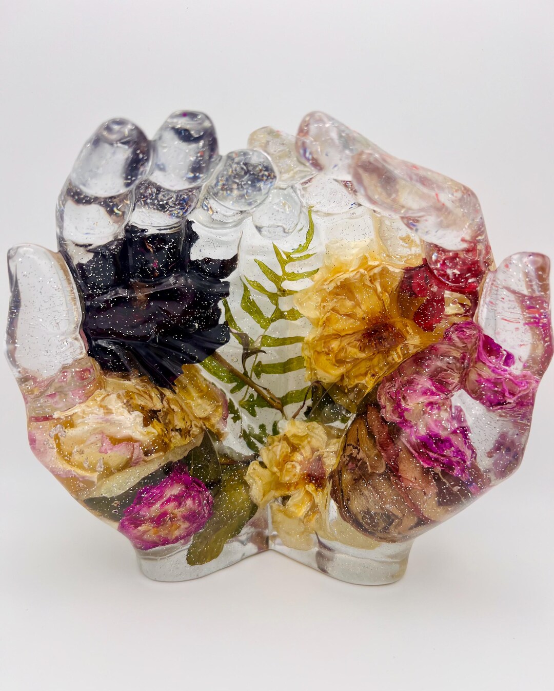 Resin Art Nature Walk Handmade Botanical Resin Healing Hands Made With ...