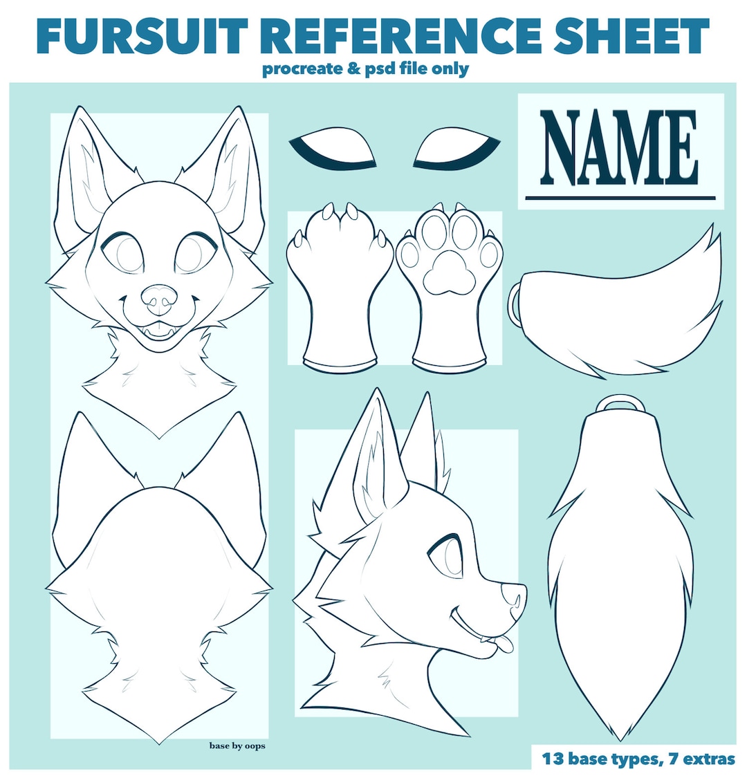 Fursuit Reference Base- Digital Furry Base - Etsy