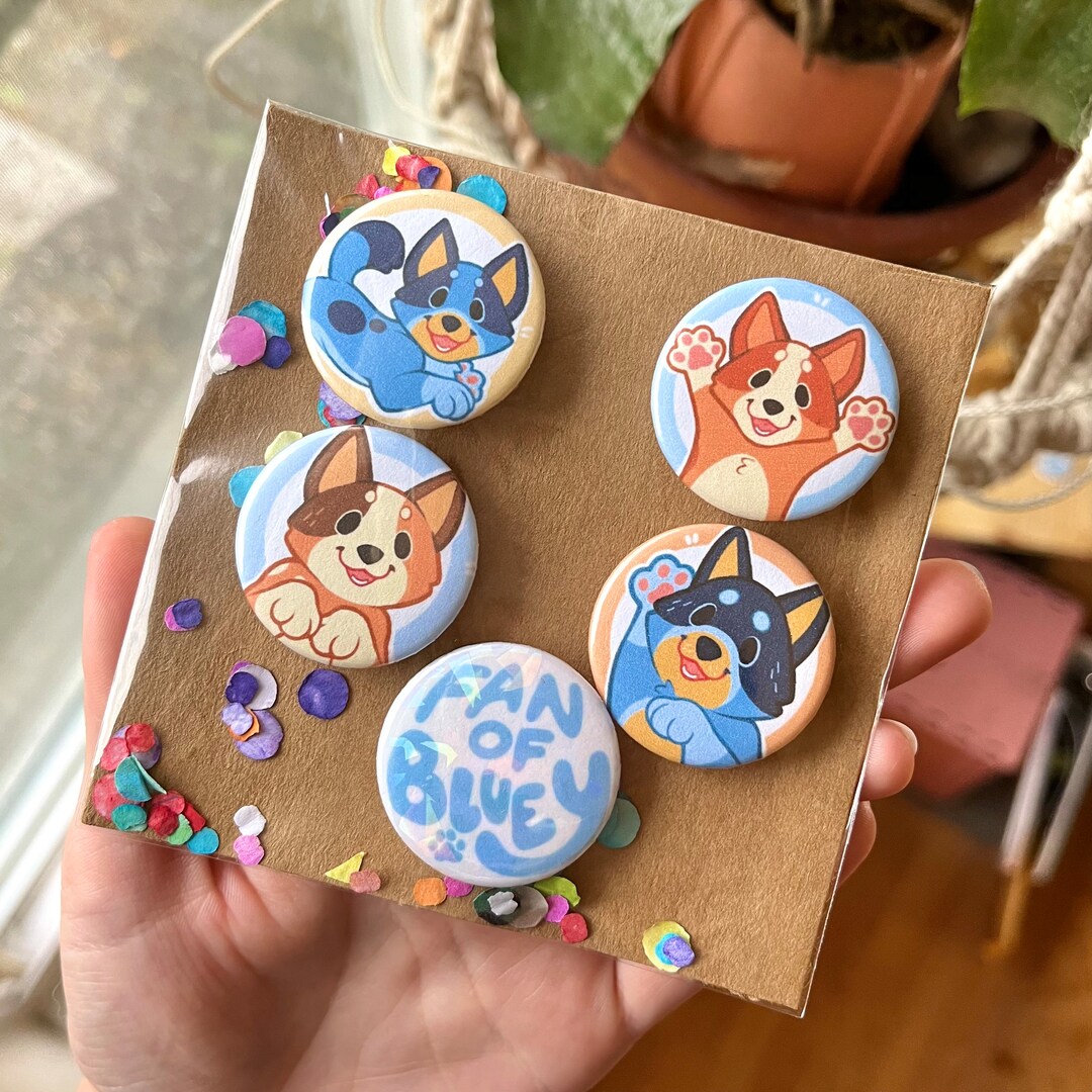 Bluey Pin Set Familia Blue Heeler - Etsy México