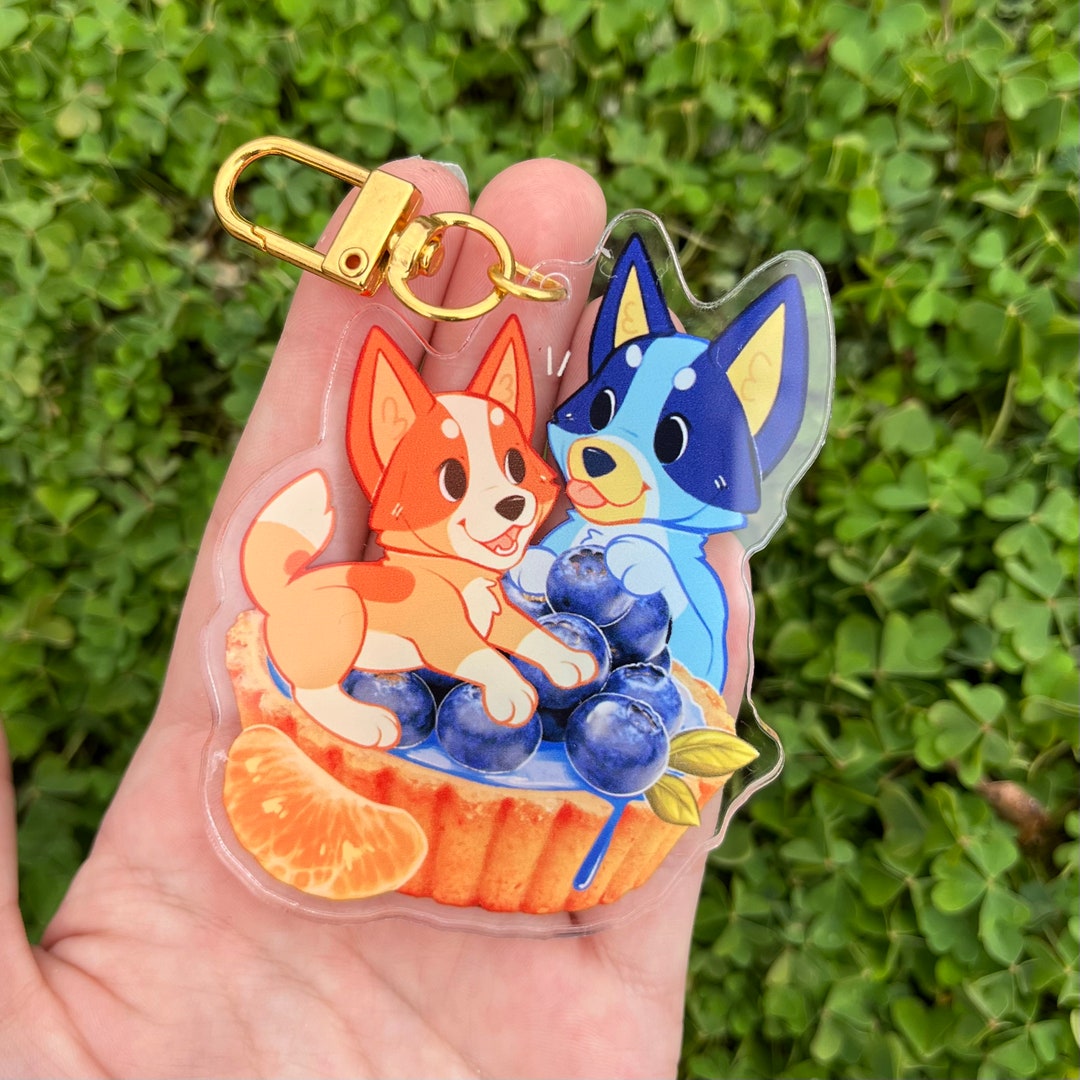 Blue Dog Blueberry Tart Keychain - Etsy