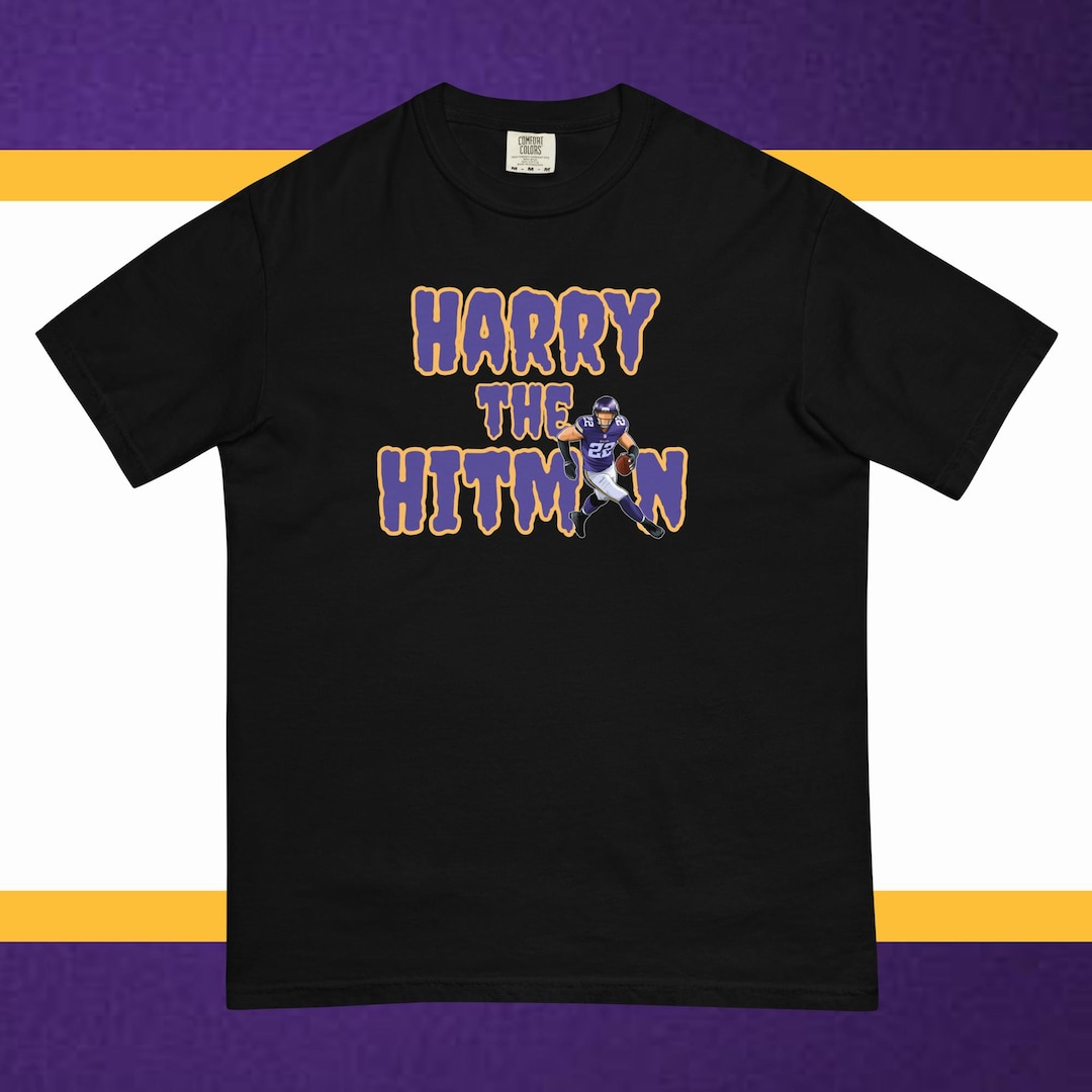 Unleash Your Inner Warrior: Harry the Hitman T-shirt for Vikings Fans ...