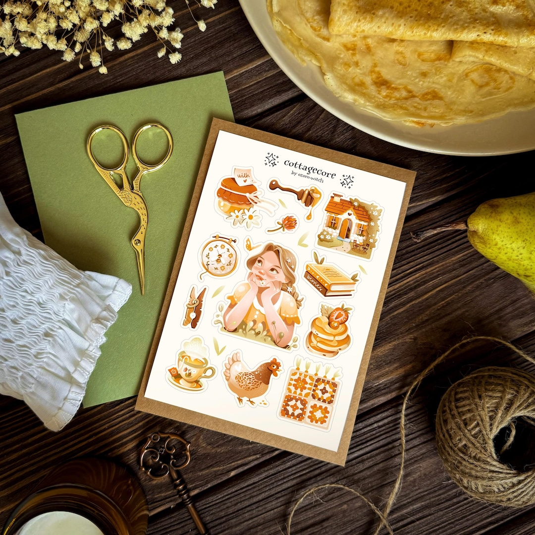 Cottagecore — Stickers | Stickers for Journaling, Hygge Sticker Sheet ...