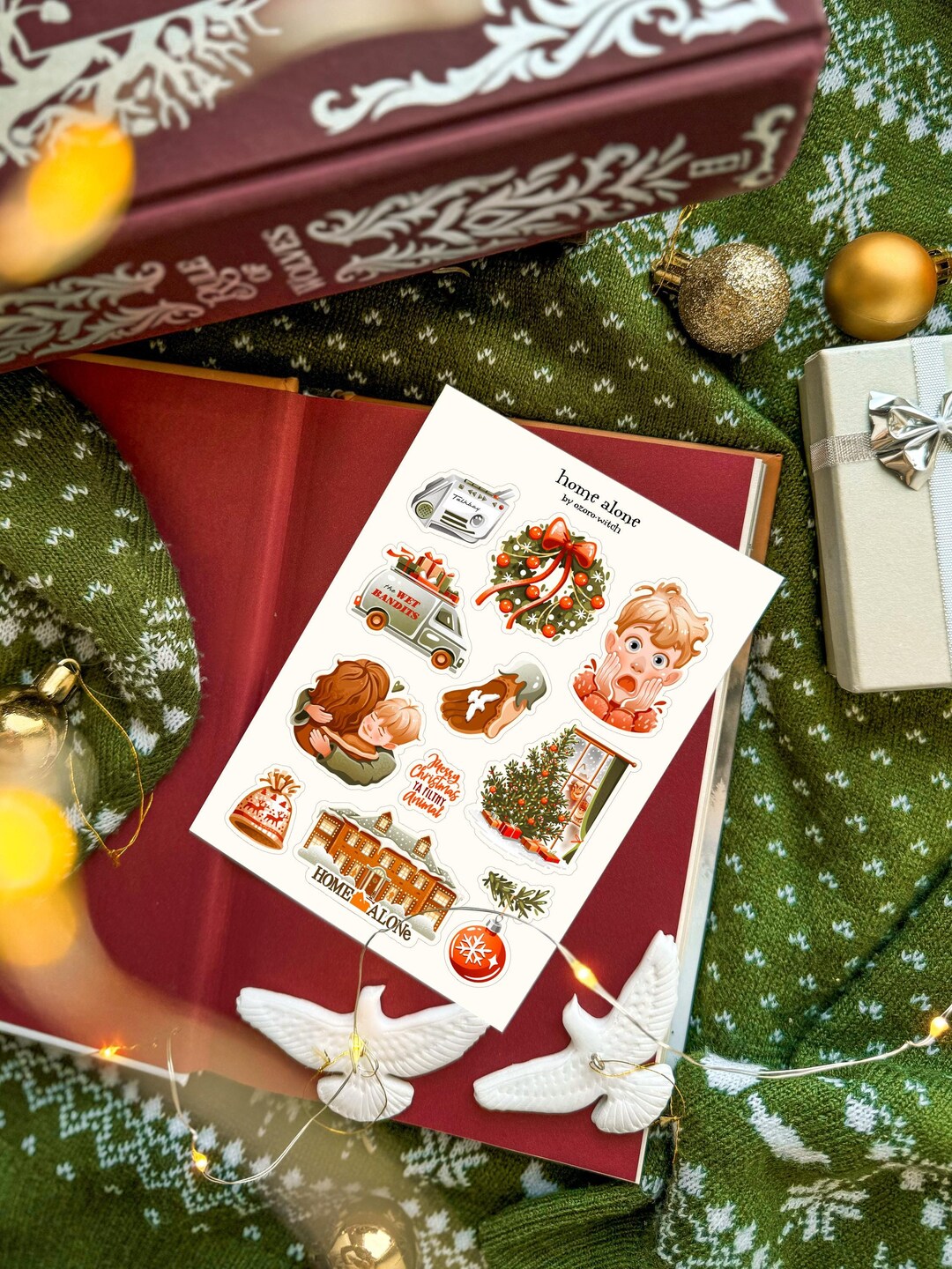 Home Alone Stickers Winter Journaling, Hygge Sticker Sheet, Holiday ...