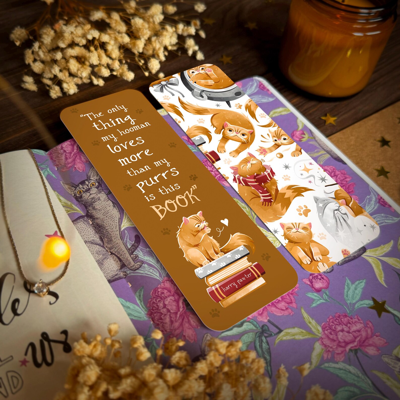 Ginger Cat — Bookmark | Perfect for Bookworms, Book Lover Gift, Reading ...