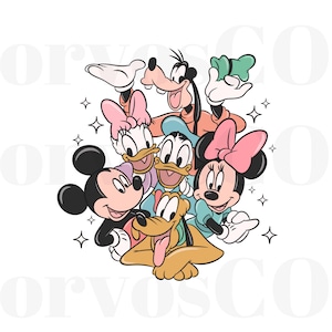 Vintage Mouse and Friends PNG, Mickey and Friends Digital Download ...