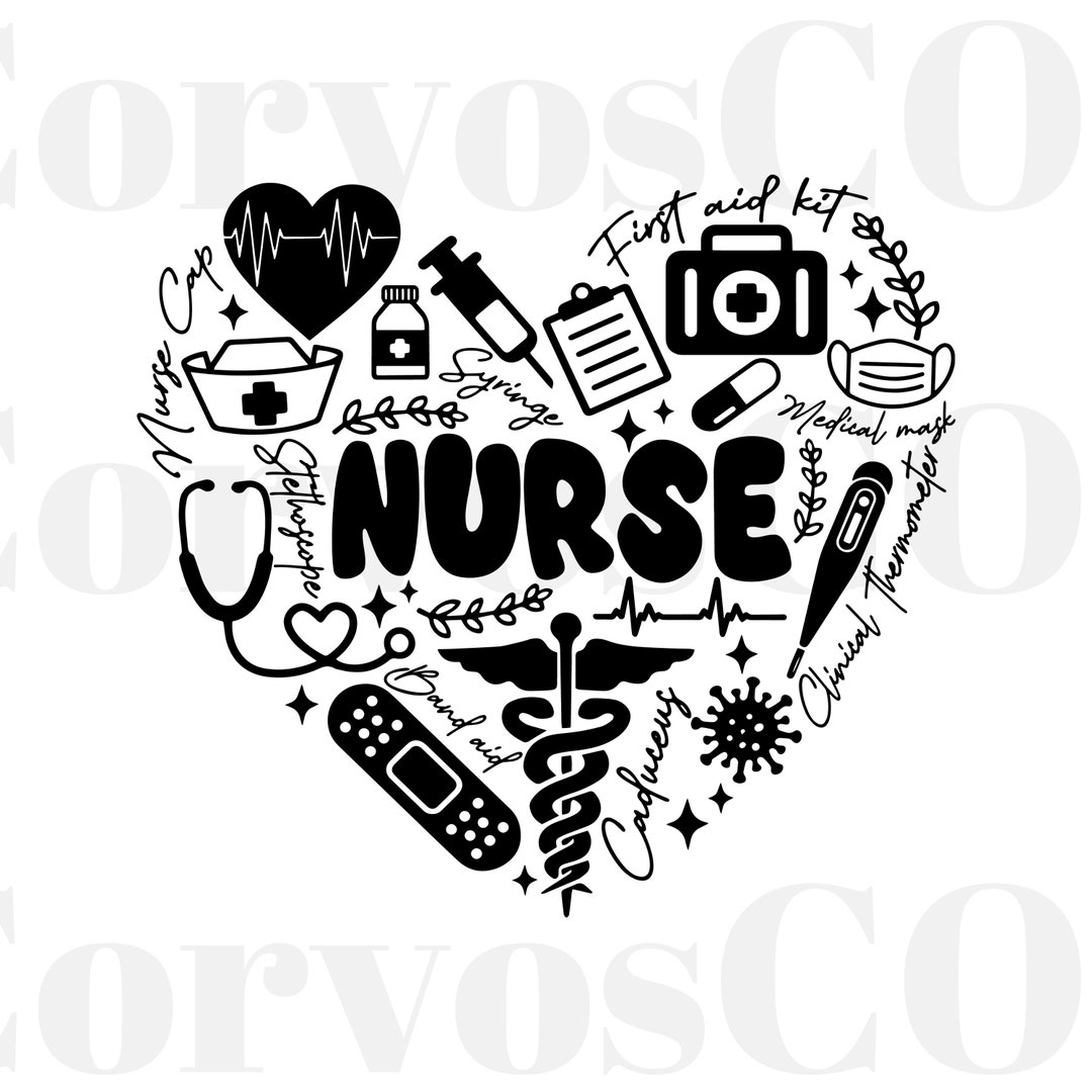 Heart Nurse Svg Png, Nurse Life Png, Nurse Shirt PNG, Nurse Vibes Png ...
