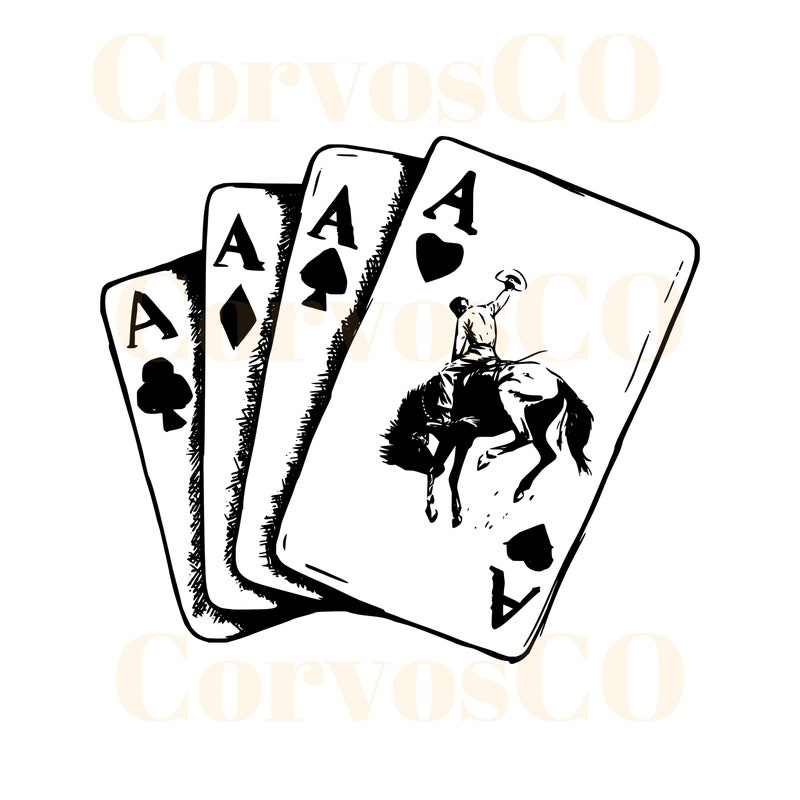 Playing Cards Svg Western - Etsy