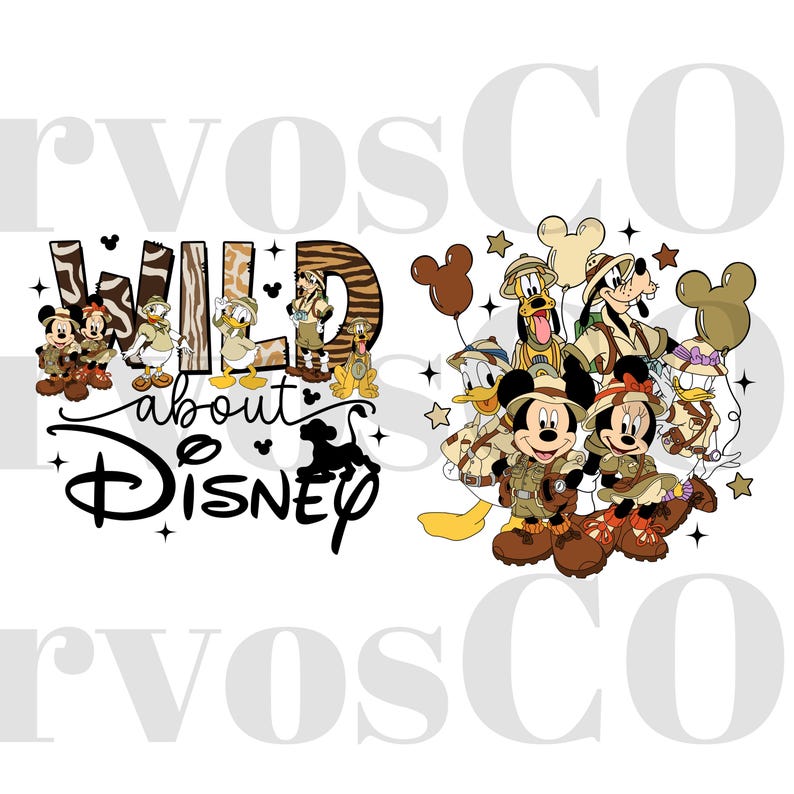 Loco por Disney Png, Safari Disney Png, Mickey Friends Ready to Press ...