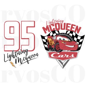 Lightning Mcqueen Car 95 PNG Bundle: Family Vacation Design (digital ...