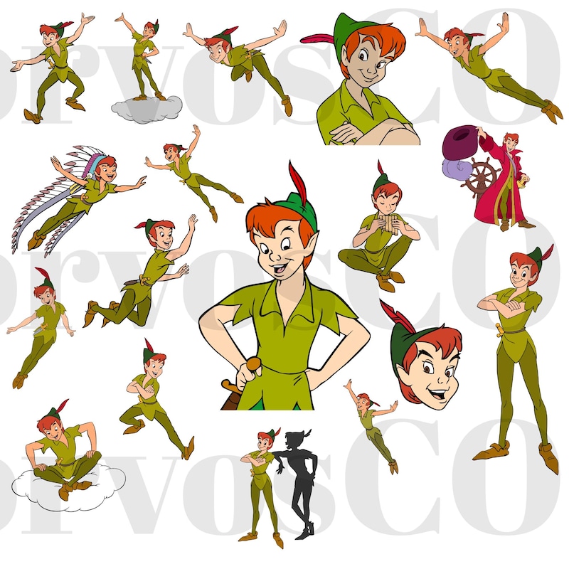 Peter Pan Clipart - Etsy