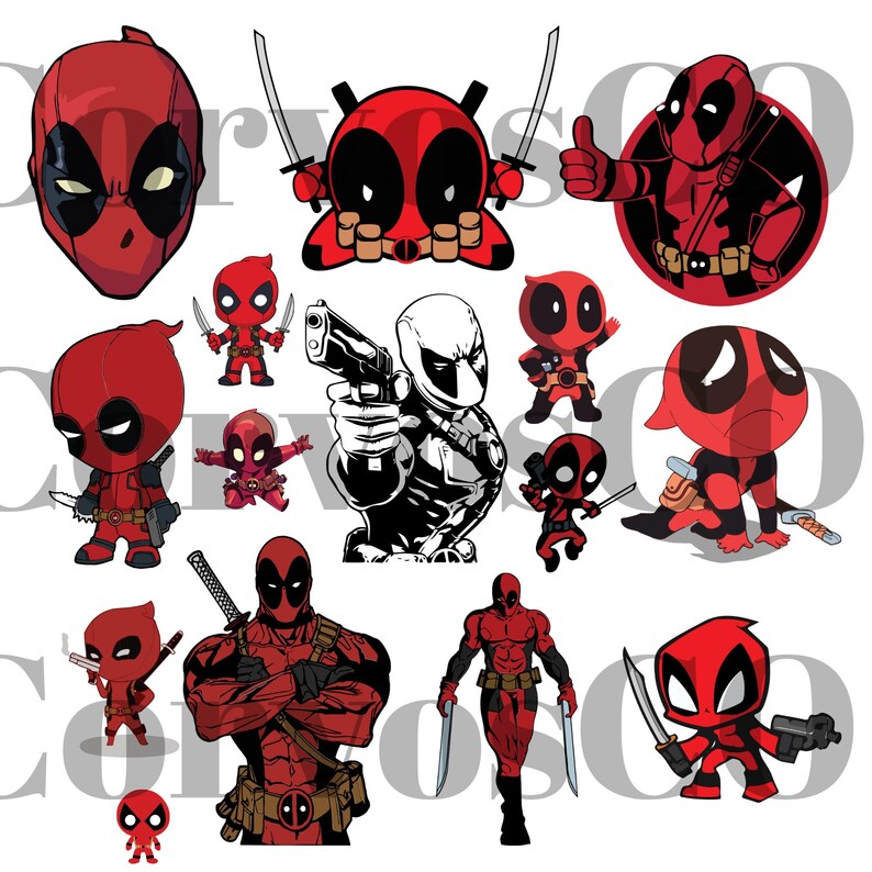 30 Deadpool Bundle Png Files, Deadpool Png, Deadpool Font Clipart ...