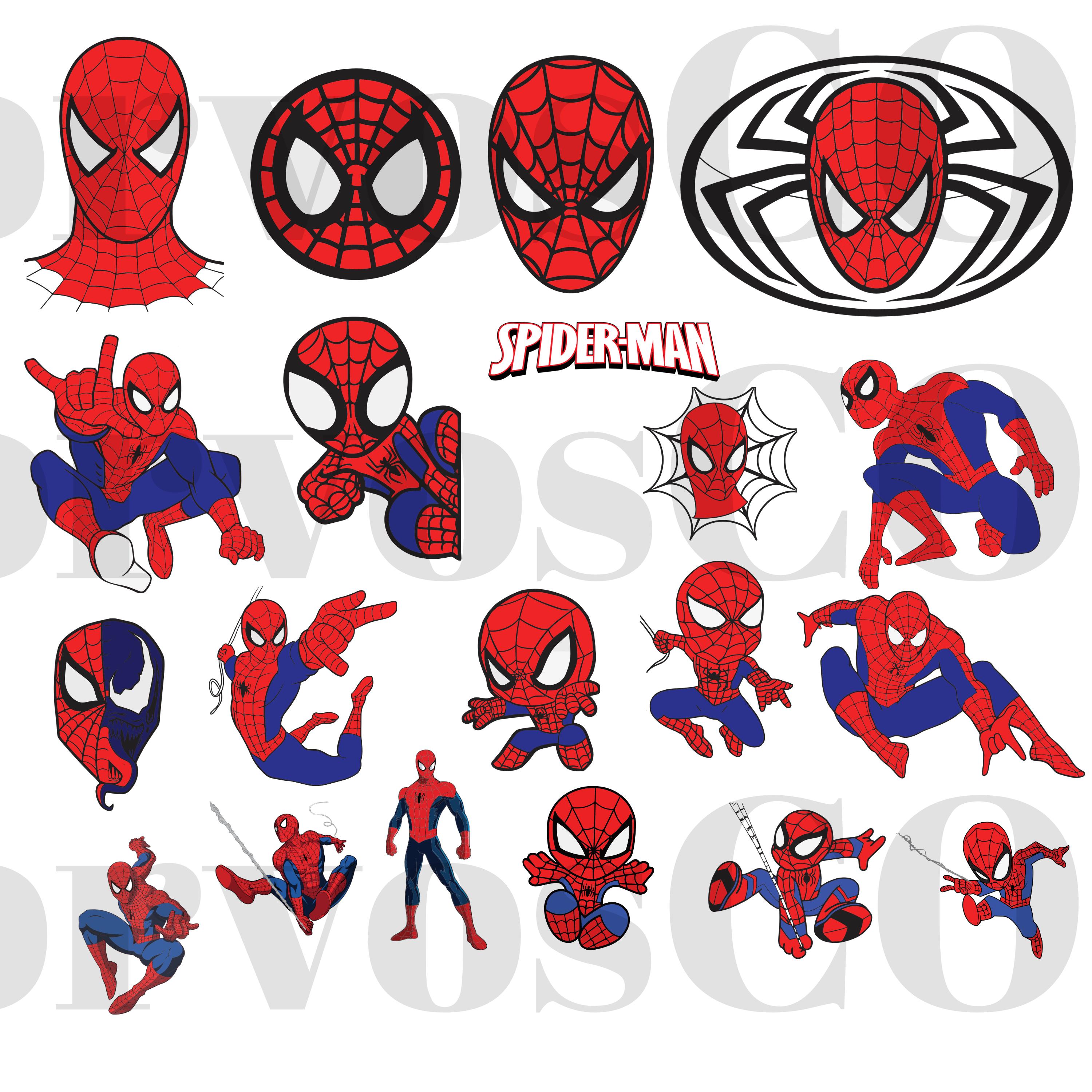 Spider-man PNG Bundle: Superhero Font Clipart (digital Download) - Etsy