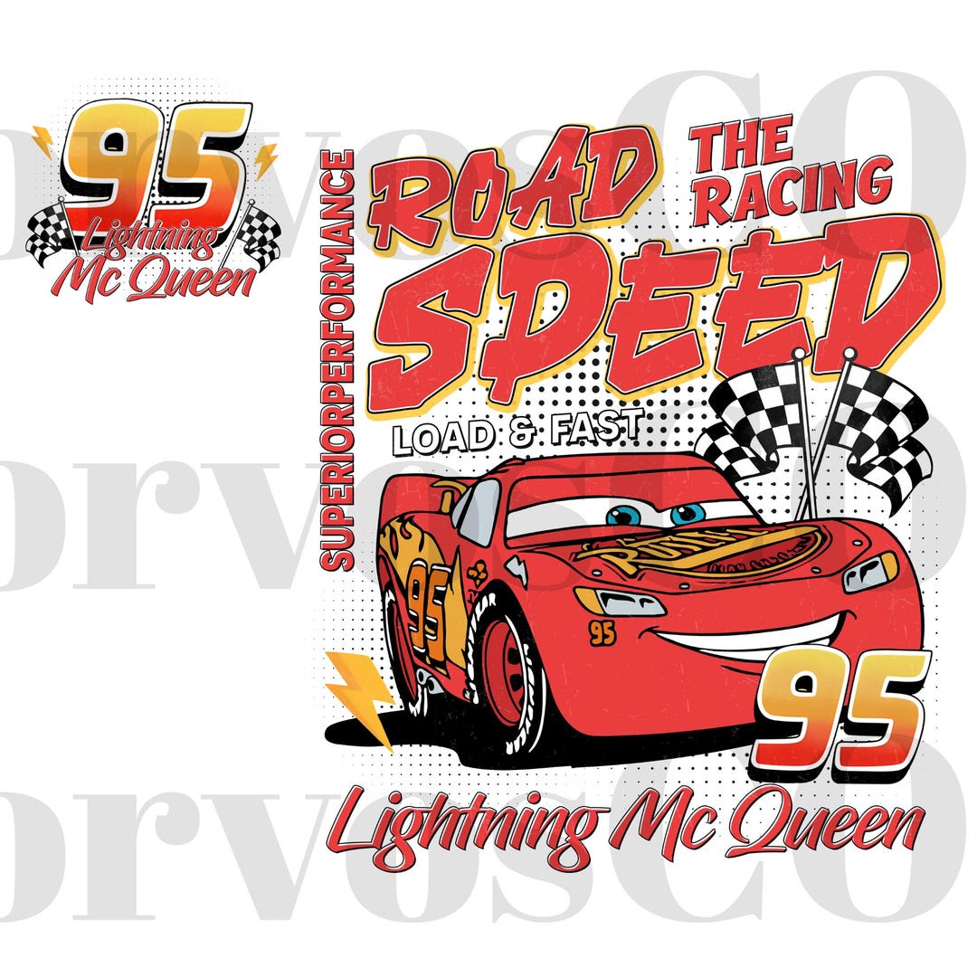 Lightning Mcqueen PNG: Retro Cars Design (digital Download) - Etsy