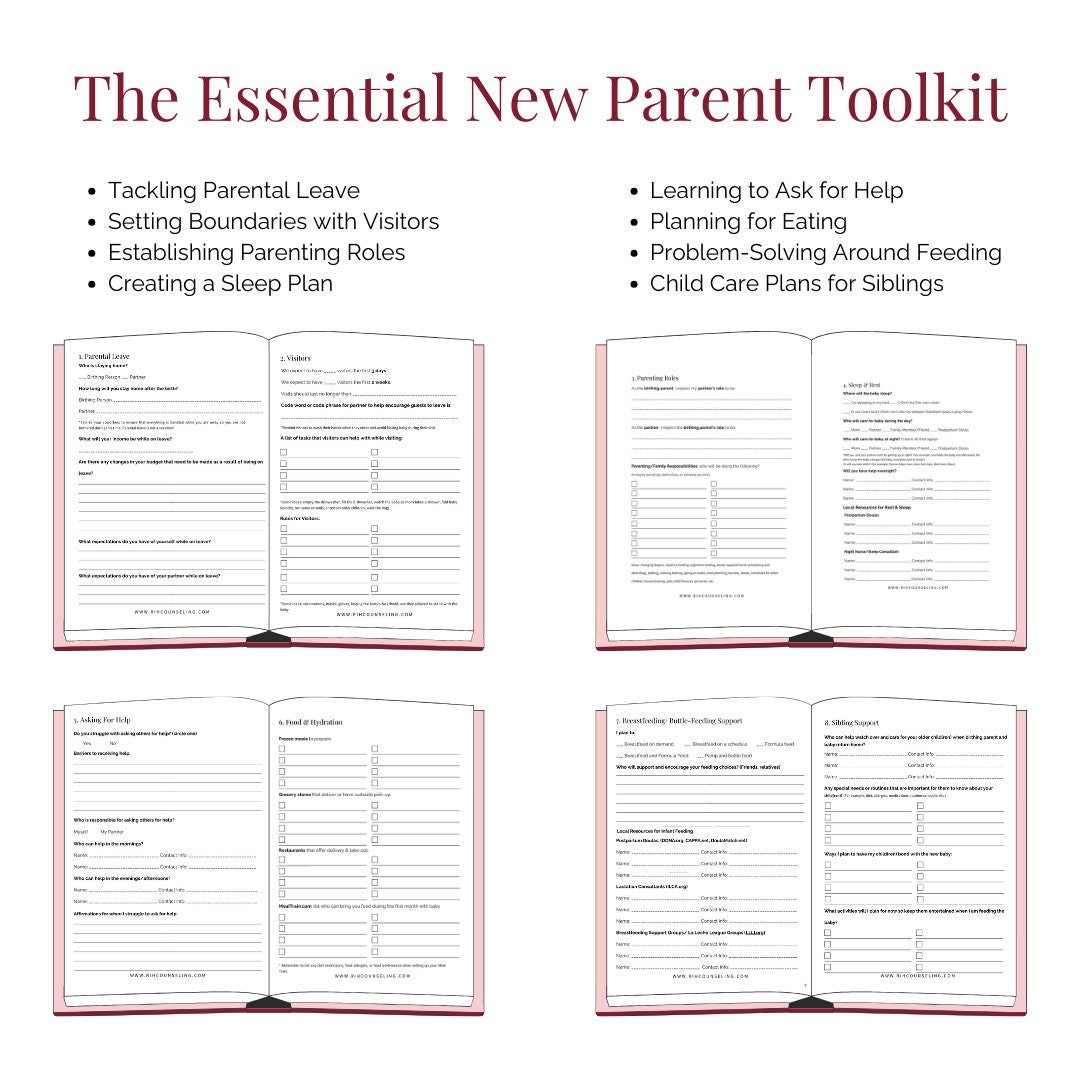 Essential New Parent Toolkit-- A Postpartum Plan Workbook for the ...