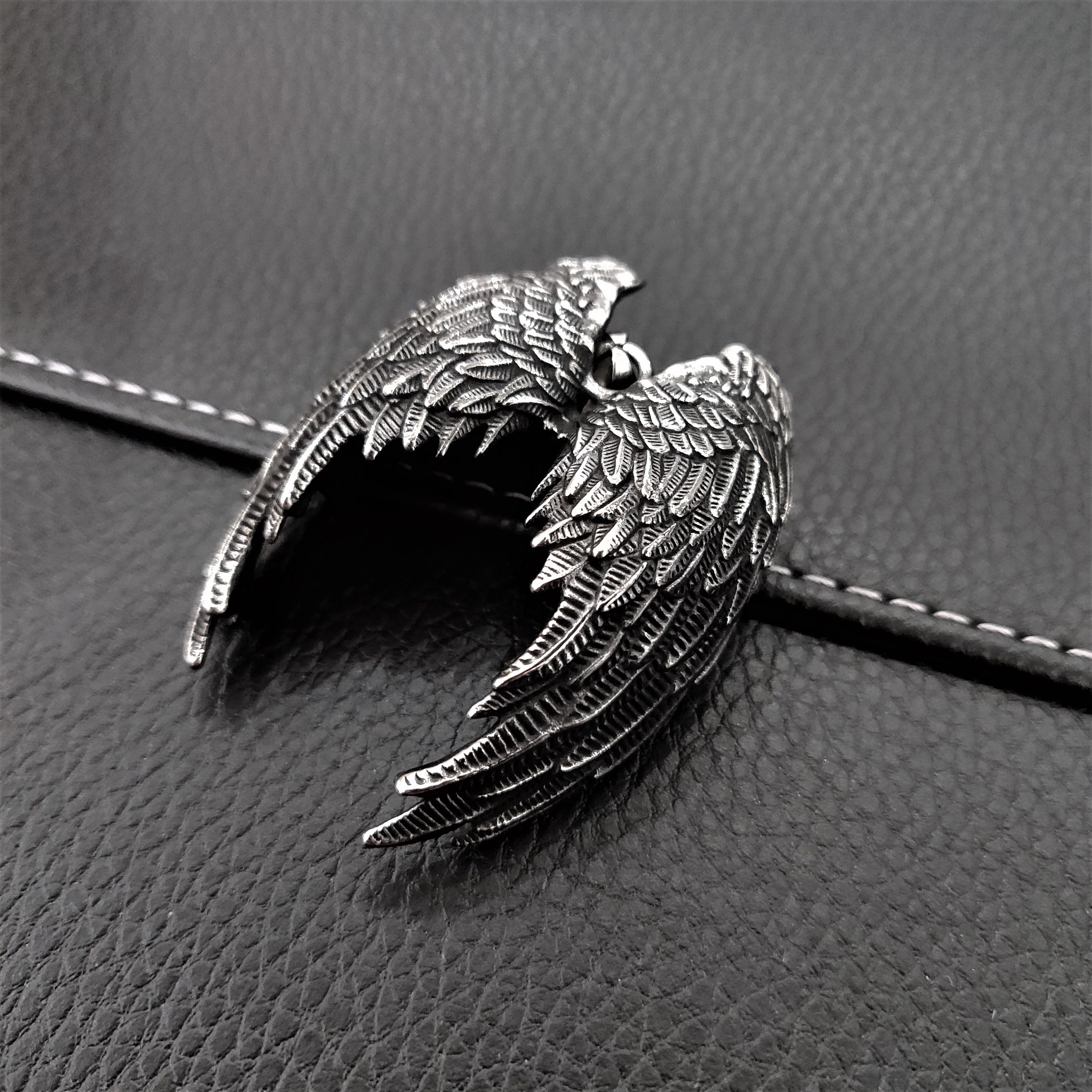 Gothic Angel and Demon Wings Pendant Necklace - Etsy