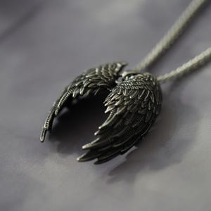 Gothic Angel and Demon Wings Pendant Necklace - Etsy