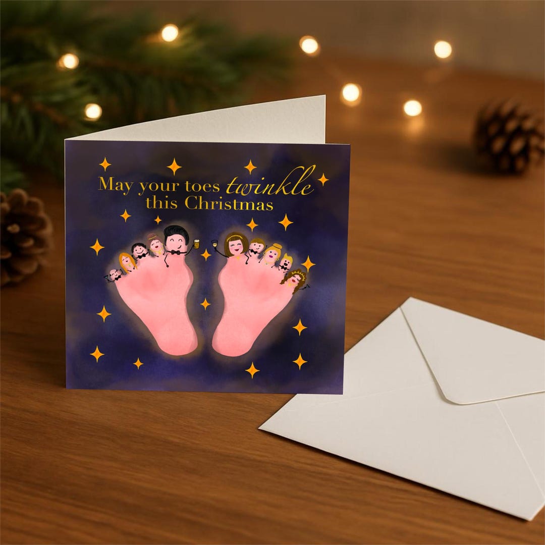 Twinkle Toes Christmas Card - Etsy