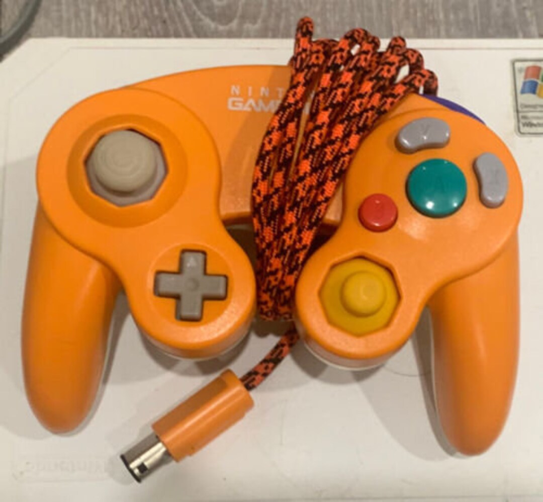 Custom Gamecube Controller Orange Shinewave LED Snapback Capacitors ...