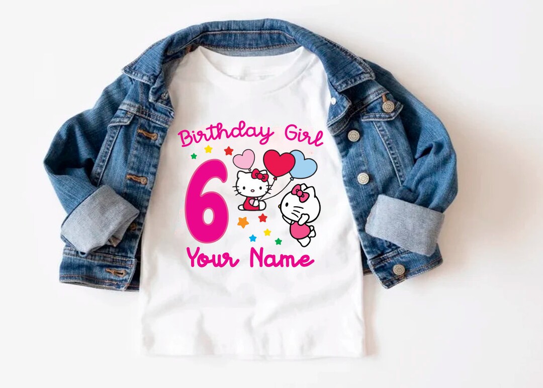 Personalized Hello Kitty Birthday Shirt, Gift for Kids - Etsy