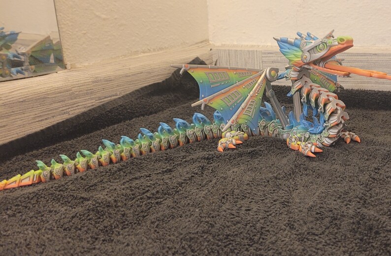 Flexible Mech Dragon, 3d Printed Articulating Flexi Wiggle Pet ...
