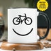 Bicycle Smiley Face Coffee Mug, Smiley Face Mug, Bicycle Coffee Mug ...