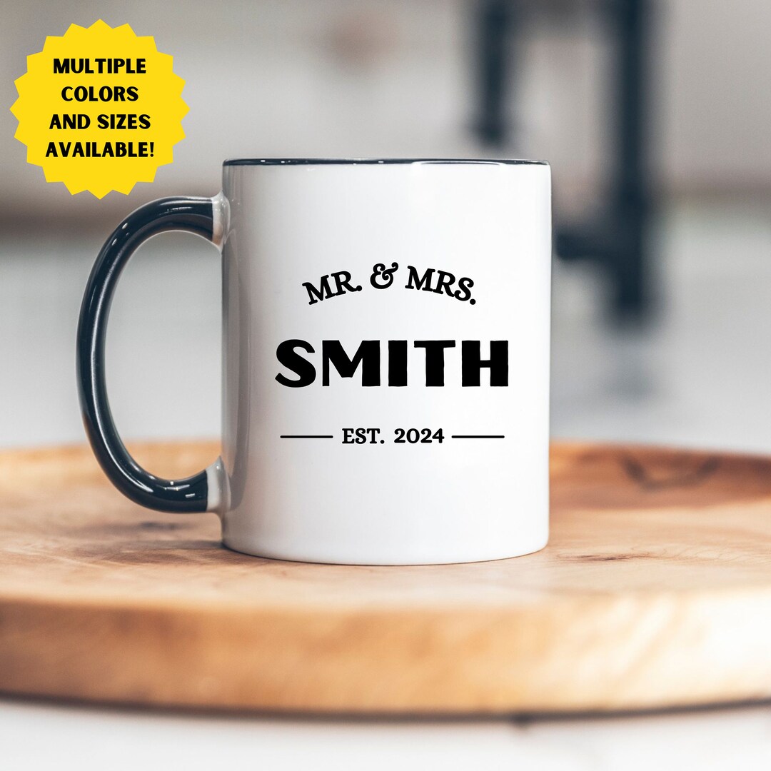 Personalized Wedding 2024 Mug, Custom Name Marriage Mug, Wedding 2024 ...