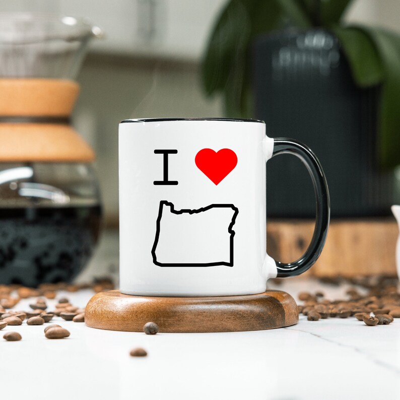 I Heart Oregon Mug, I Love Oregon Mug, Oregon Coffee Mug, Oregon Mug ...