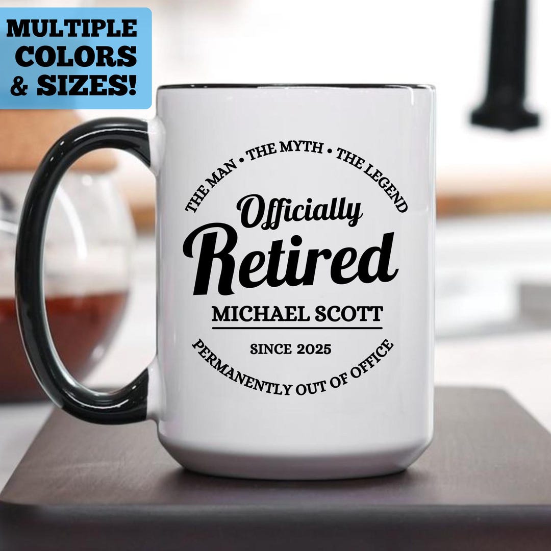 Personalized Retirement Mug Gift, Custom Retirement Mug Gift, Man Myth ...