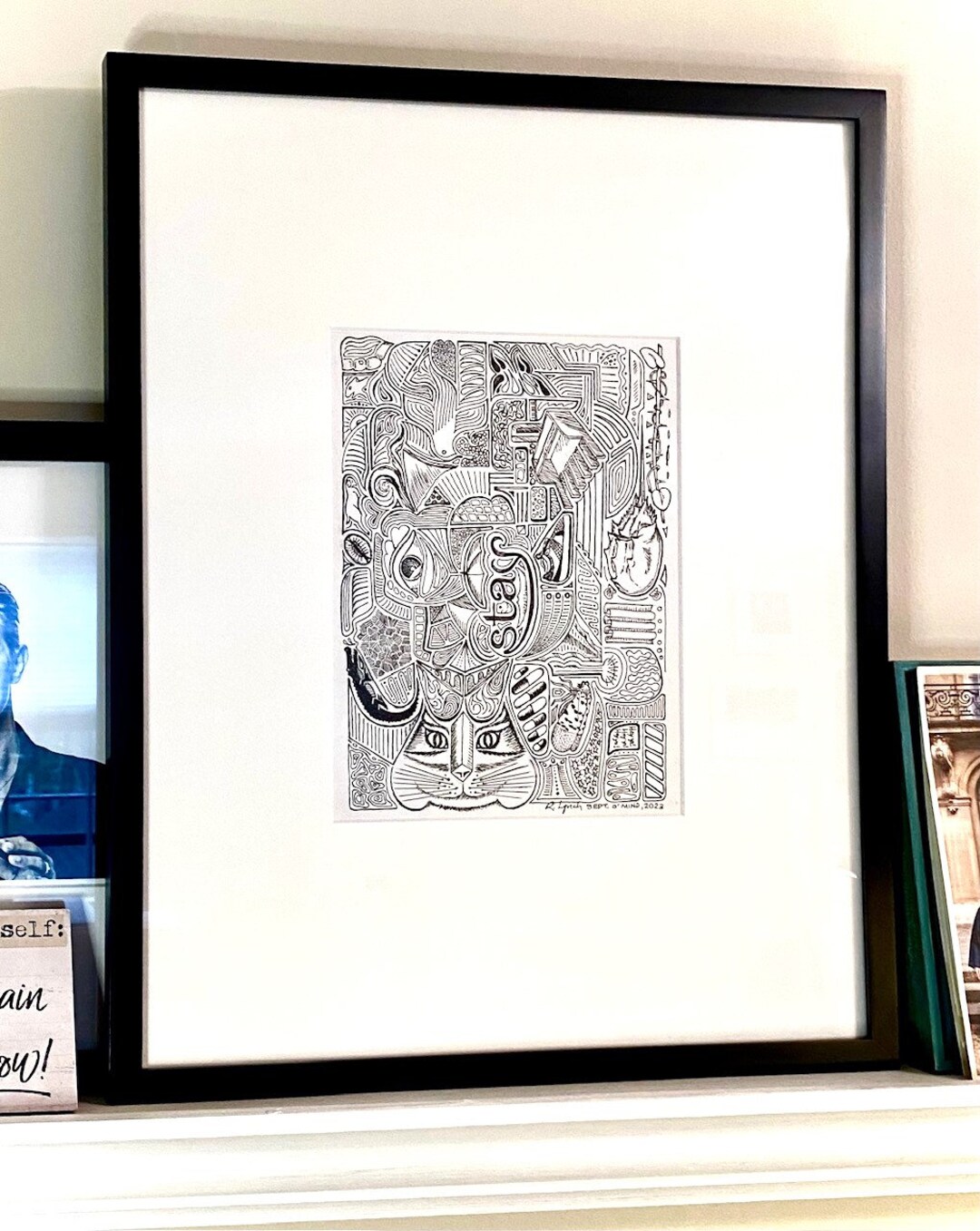 Stay Concept, Signed Ink-drawing Print of Whimsical Cape Cod Subjects ...