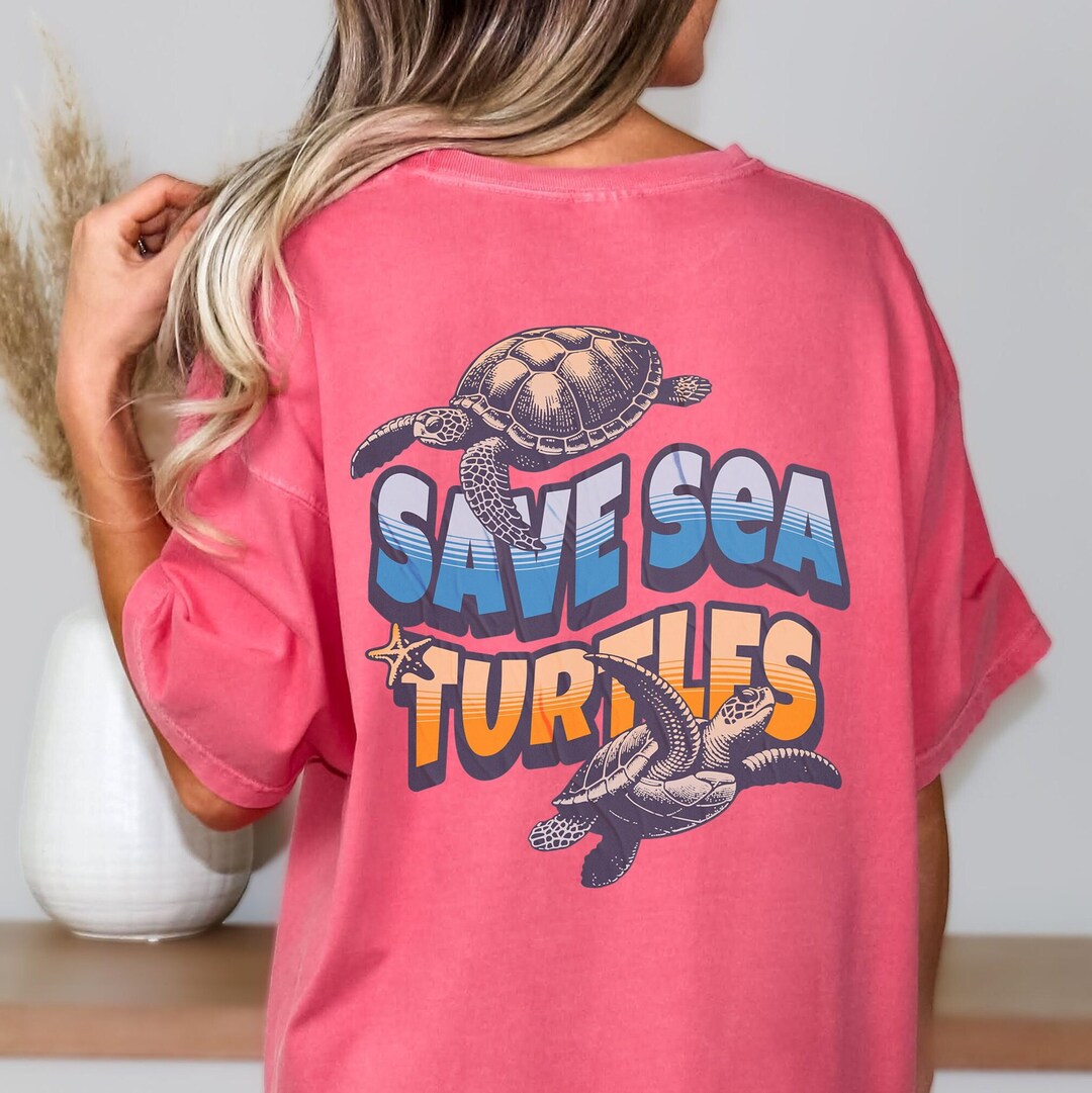 Save the Turtles Comfort Colors Tshirt for Sea Turtle Lover, Summer ...