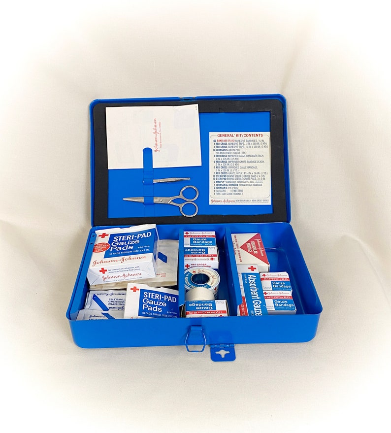 Vintage 1960s Fully Stocked Johnson & Johnson First Aid Kit - Etsy