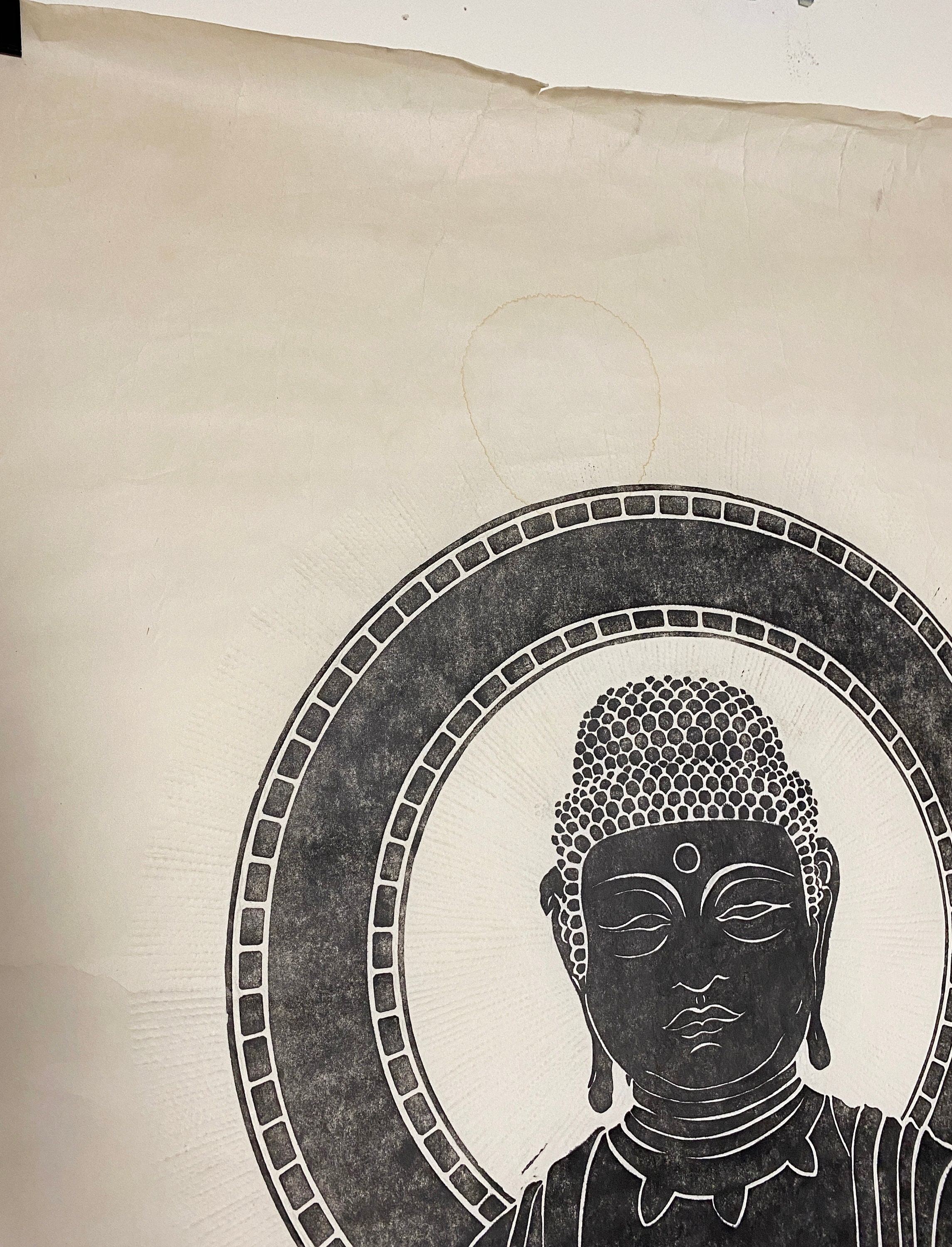 Vintage Woodblock Print Buddha Handmade Poster - Etsy