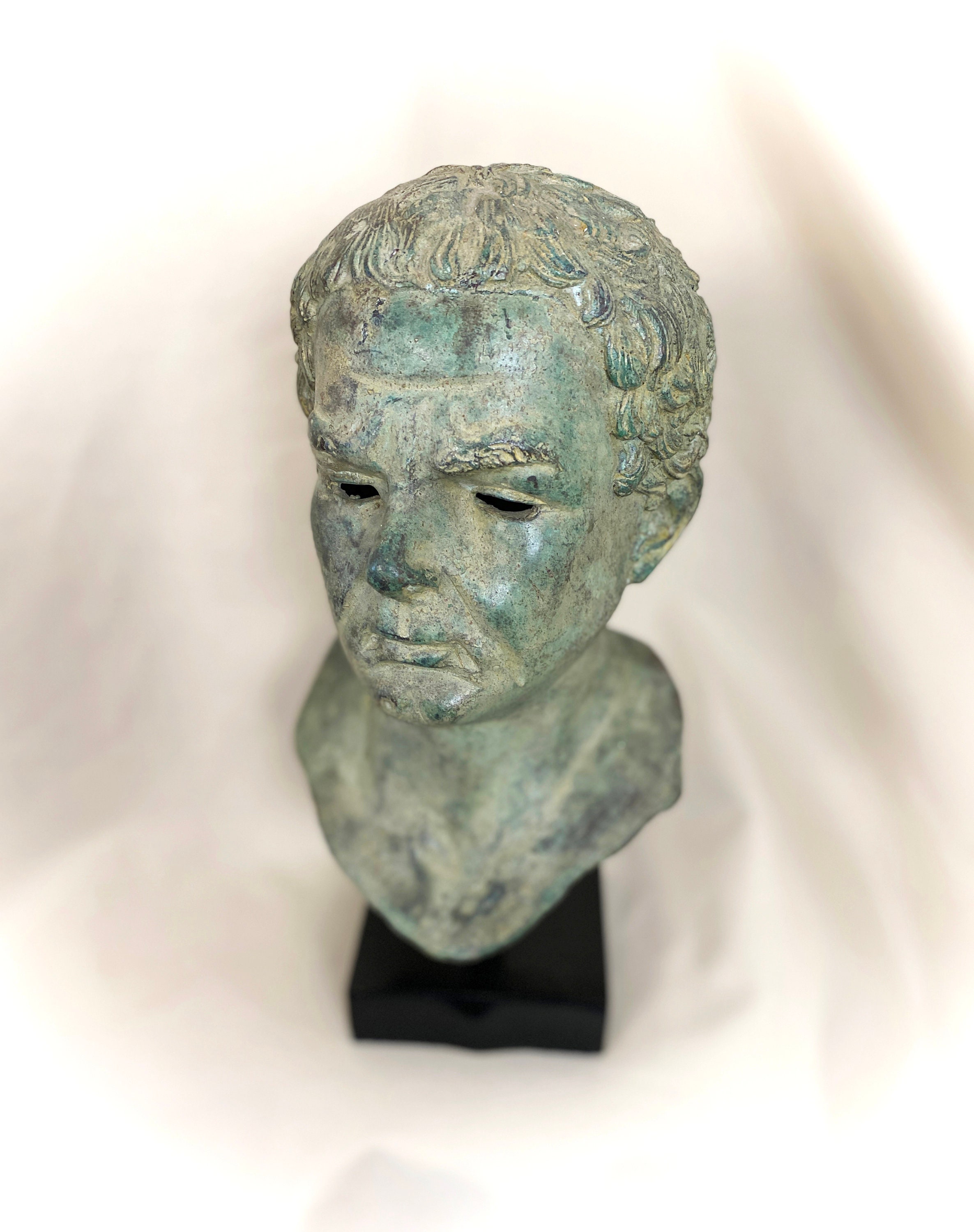 Antique Genuine Bronze Greco-roman Bust Sculpture - Etsy