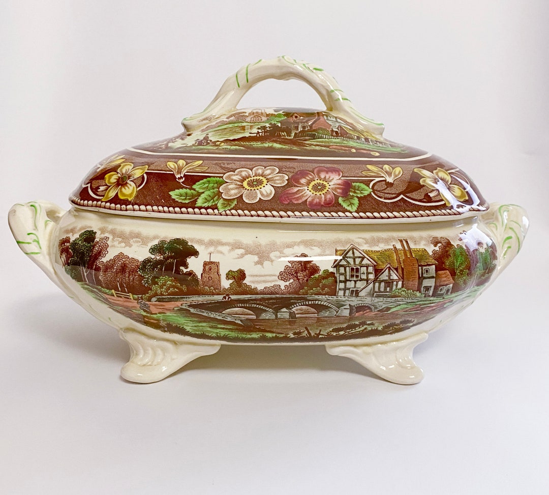 Rare Vintage Antique COALPORT Kings Ware England A.D. 1750 PASTORAL ...