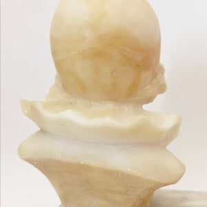 Antique 1920s Italian Alabaster Pierrot Clown Carved Marble Bust, Young ...