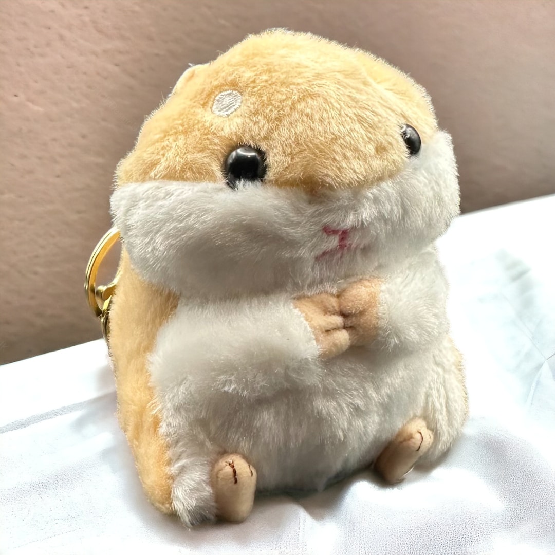 Cute Hamster Plushie Keychain Adorable Plush Keyring, Gerbil Cute Pet ...