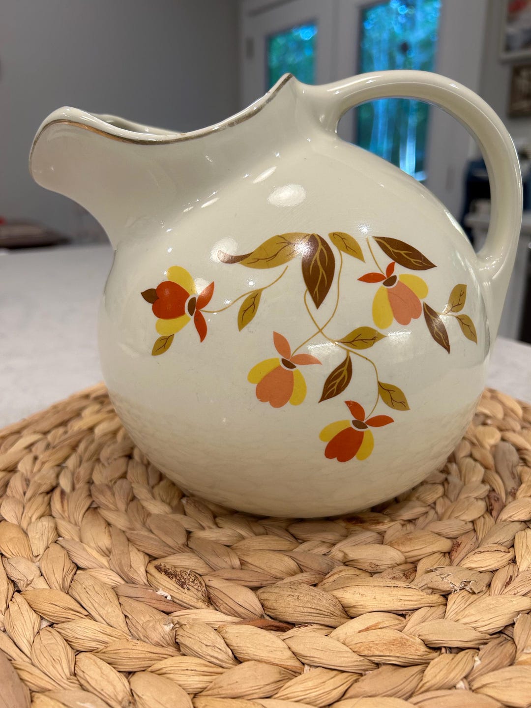 Halls Superior Fall Leaves Ball Pitcher - Etsy