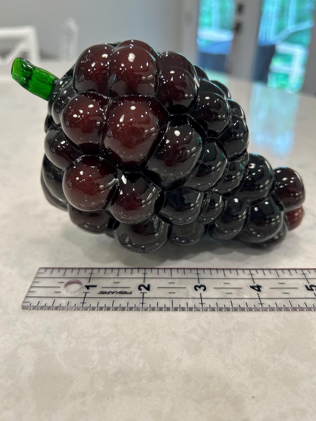 Vintage Art Glass Deep Purple Grape Cluster - Etsy