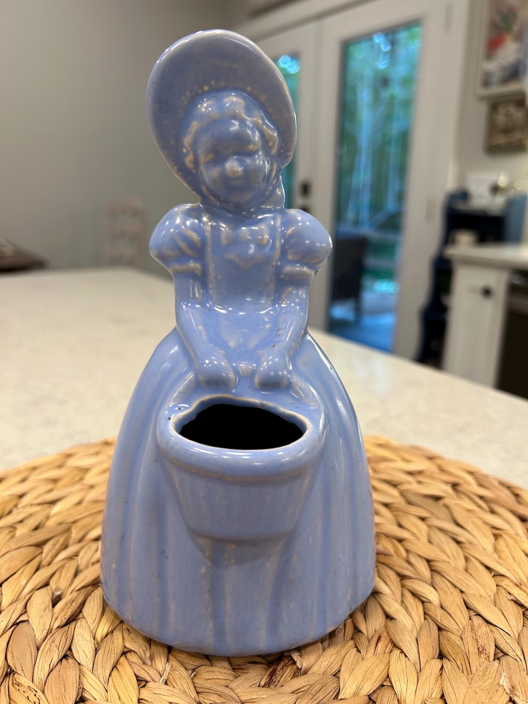 Vintage Shawnee Pottery Periwinkle Basket Girl - Etsy