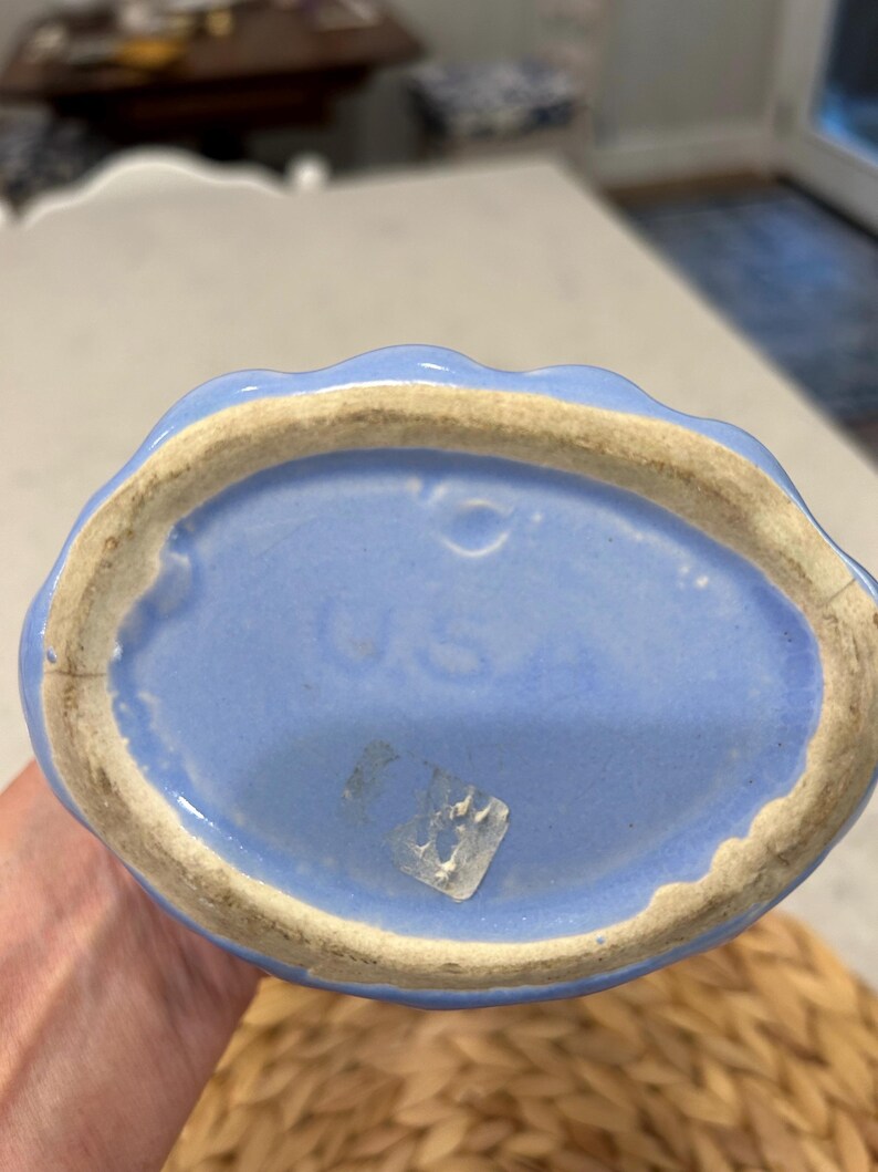 Vintage Shawnee Pottery Periwinkle Basket Girl - Etsy