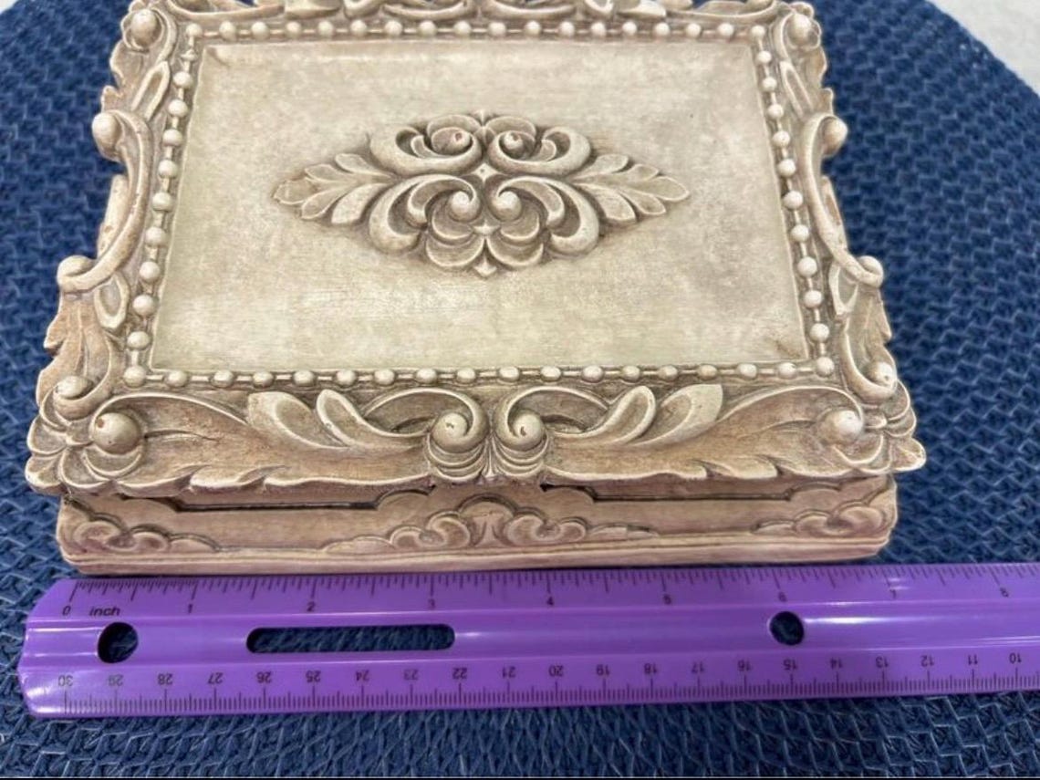 Syroco Wood Midcentury Jewelry Box - Etsy