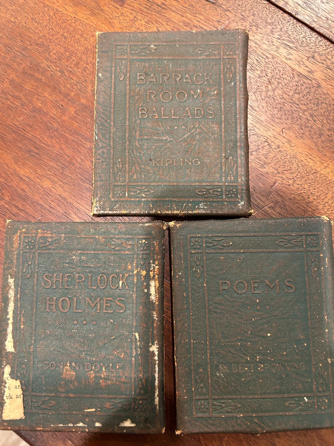 Antique Little Leather Library Set of 3 Books - Etsy