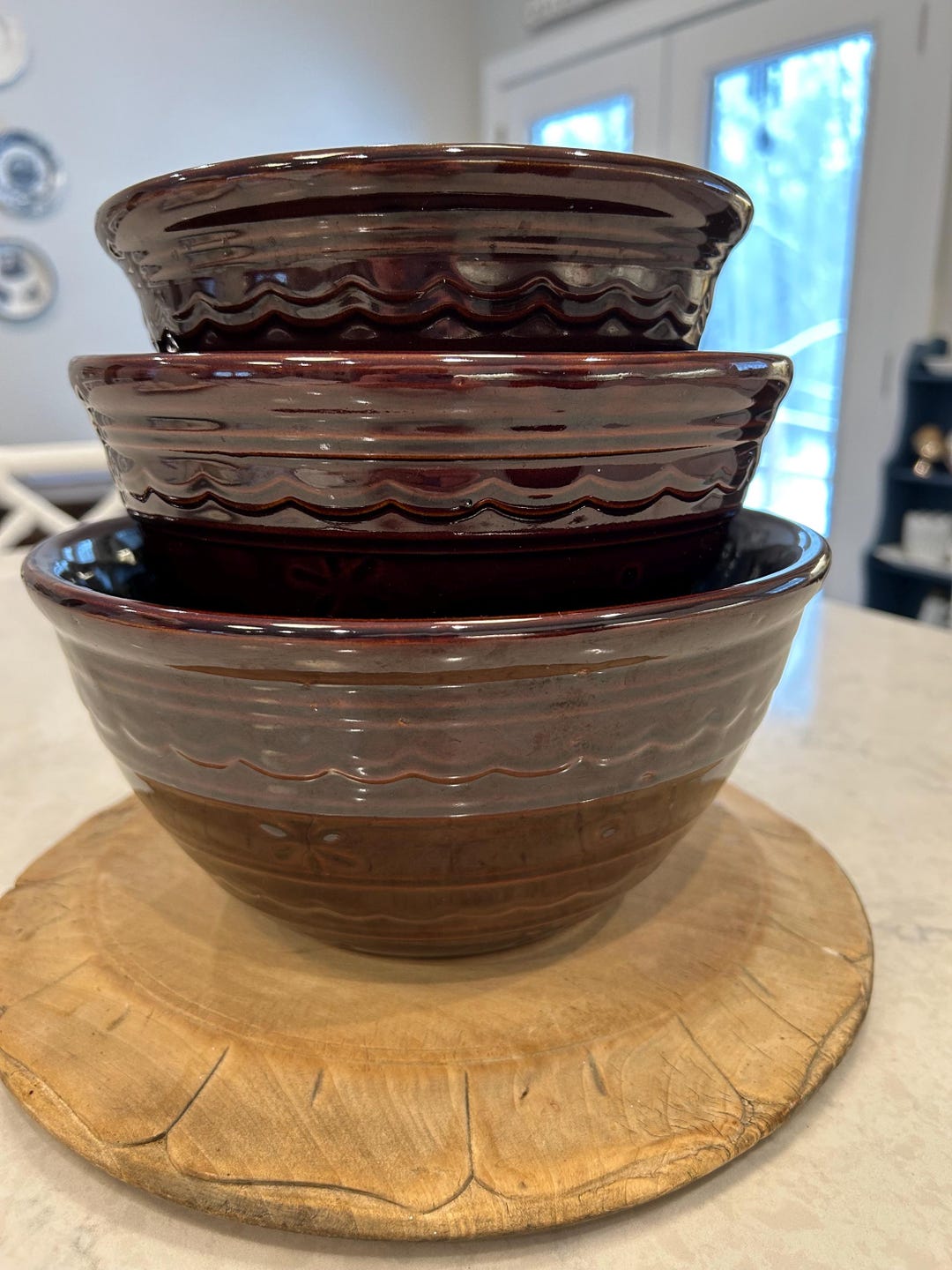 Marcrest Daisy & Dot Set of 3 Pottery Bowls - Etsy