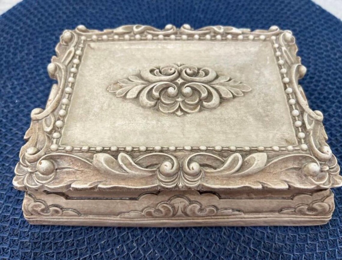 Syroco Wood Midcentury Jewelry Box - Etsy