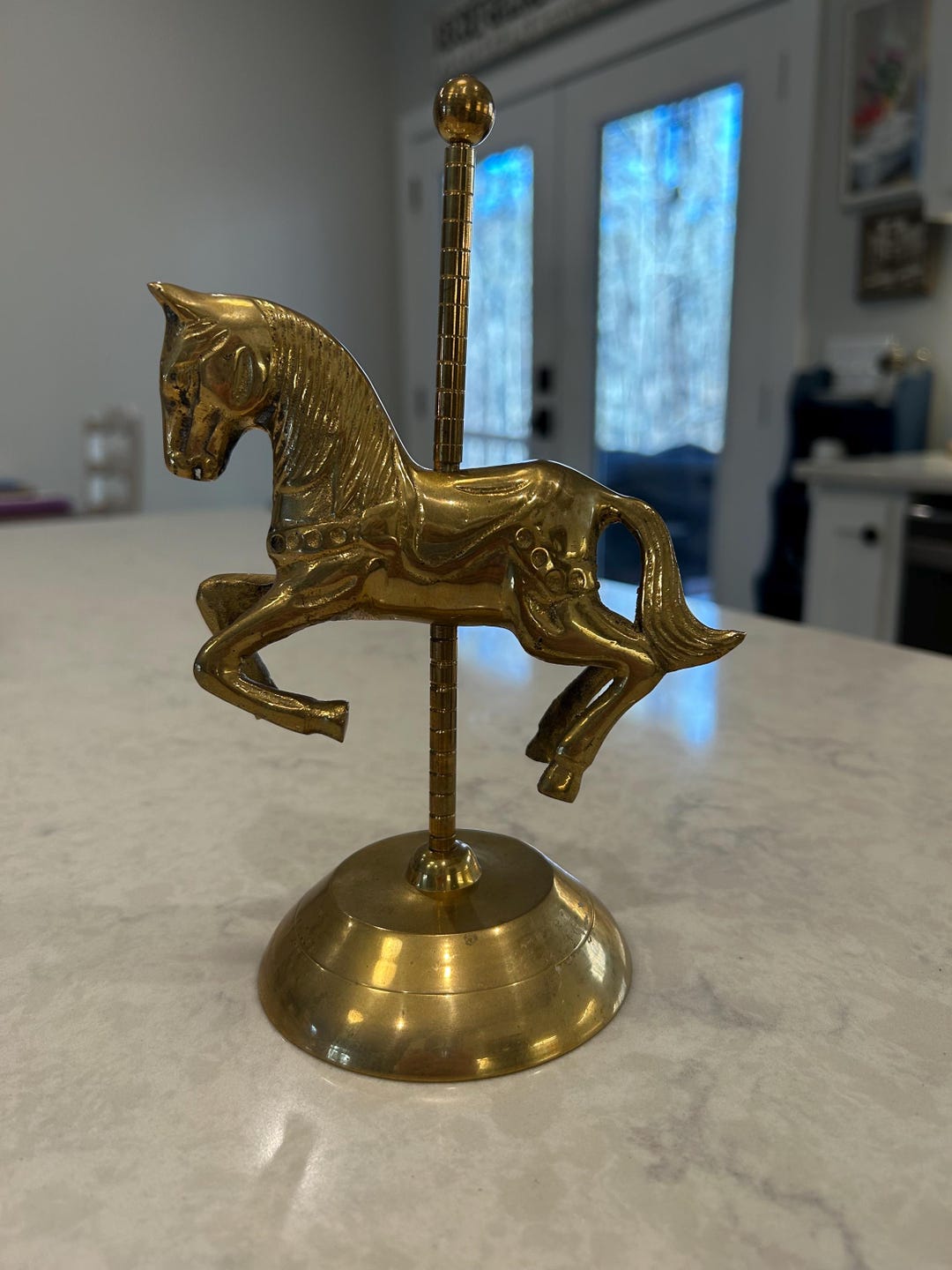 Vintage Solid Brass Carousel Horse - Etsy