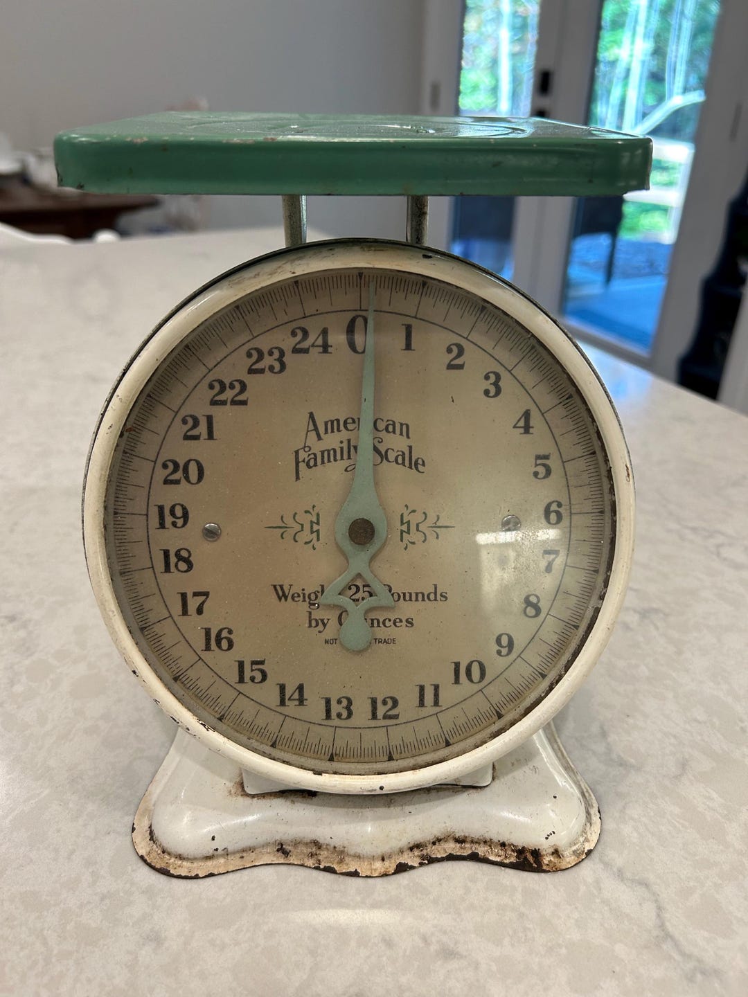 VINTAGE American Family Scale Ivory Green Excellent - Etsy